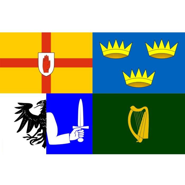 Large Irish 4 provinces Flag | Big Irish 4 provinces Flag | Large ...