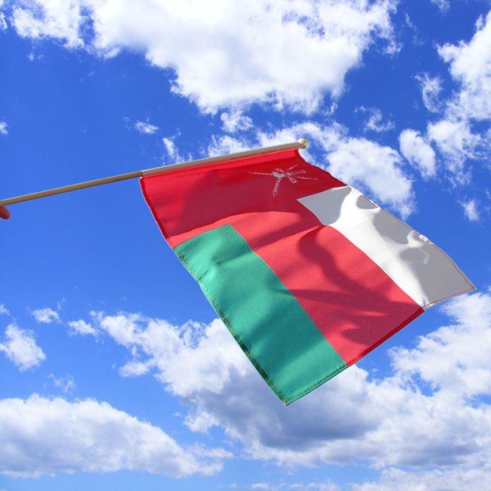 Oman Hand Waving Flag | Oman Hand Flag | The Flag Shop