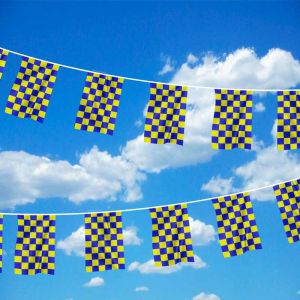 Royal Blue & Yellow Checkered Flag | Chequered Flag | The Flag Shop