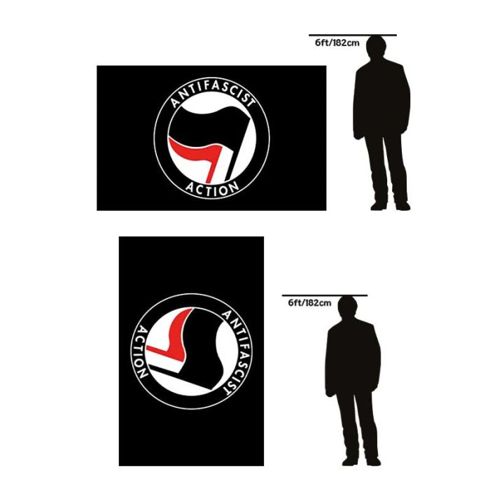 Anti Antifa Logo Antifascist Action Flag (13) 3x5ft Antifa Anti Nazi