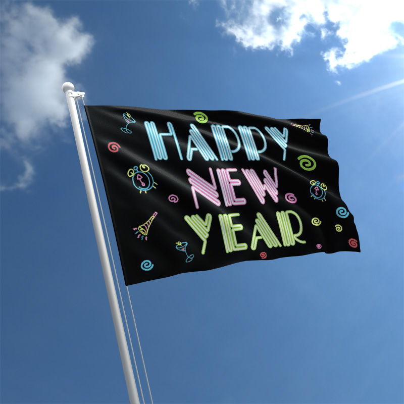 Happy New Year Flag Happy New Year 2025 With Zealand Flag Inside