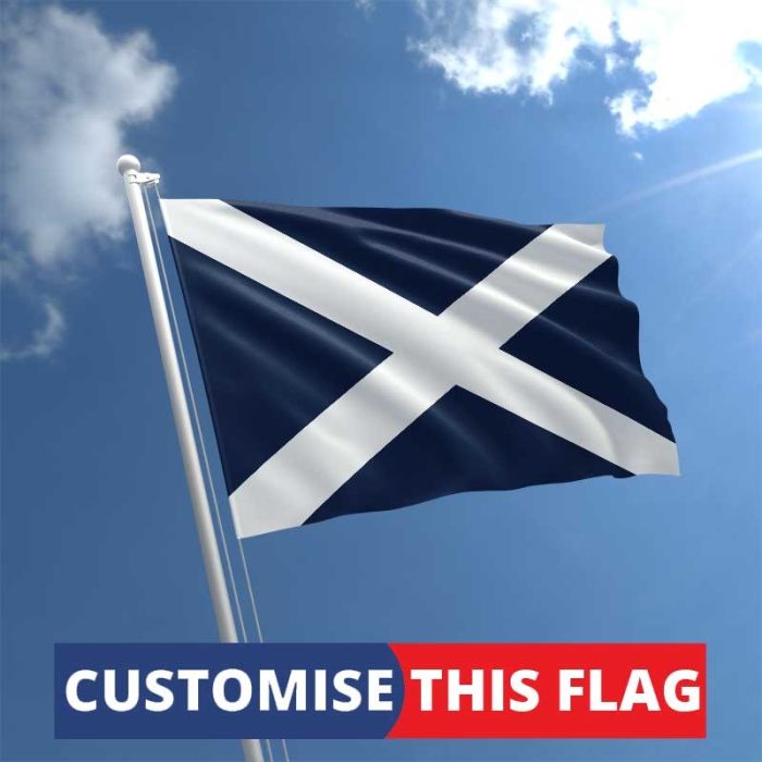 Custom Scotland Flag | Personalised Navy Blue Scotland Flag - The Flag Shop