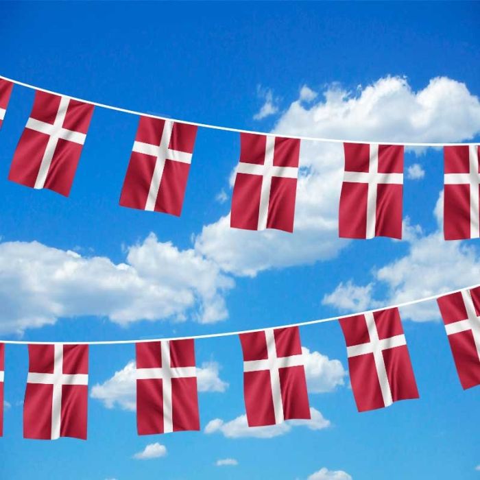 Denmark Flag Bunting | Buy Danish Flag Bunting | The Flag Shop