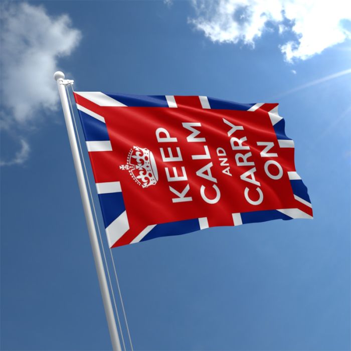 Keep Calm And Carry On Union Jack Flag | The Flag Shop