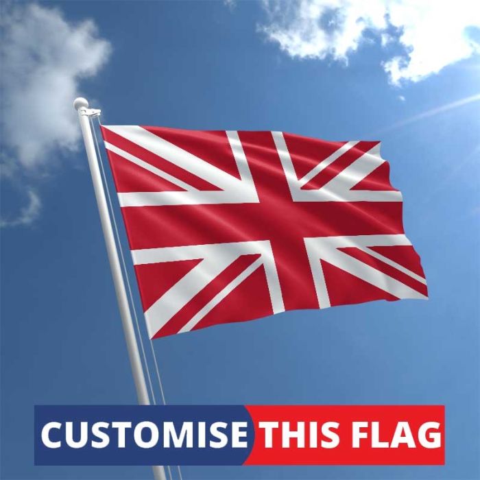 Custom Red Union Jack Flag | Personalised Red British Flag - The Flag Shop
