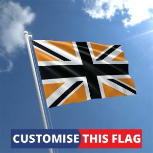 Custom Black & Yellow Union Jack Flag | Personalised British Flag - The ...